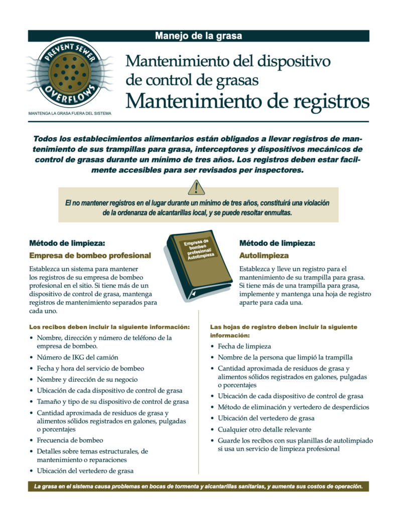 Fats, Oils and Grease (FOG) Program – Silicon Valley Clean Water